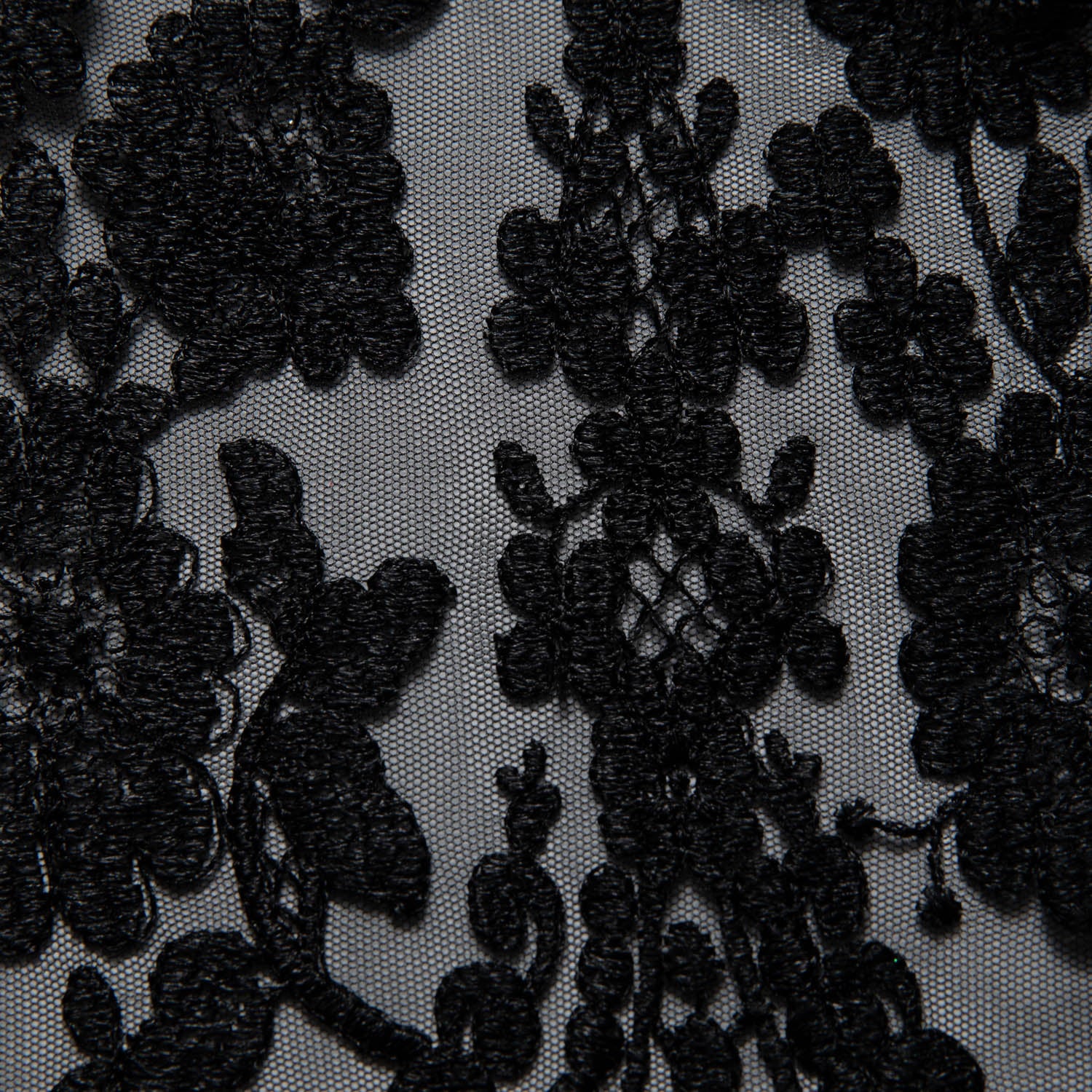 TULLE FABRIC EMBROIDERED WITH BEAUTIFUL INTRICATE PATTERN WIDTH 52"